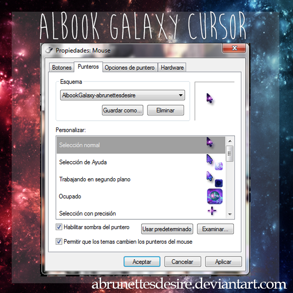 Albook Galaxy Cursor by abrunettesdesire on DeviantArt