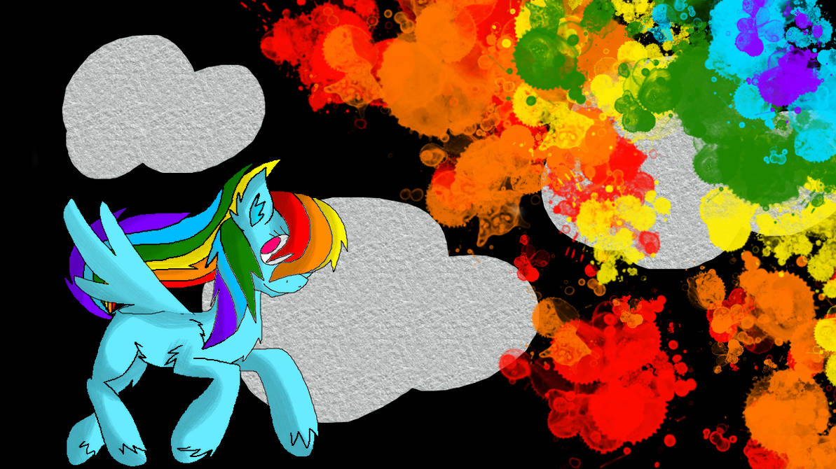 rainbow dash flying in the sky by Casem87 on DeviantArt