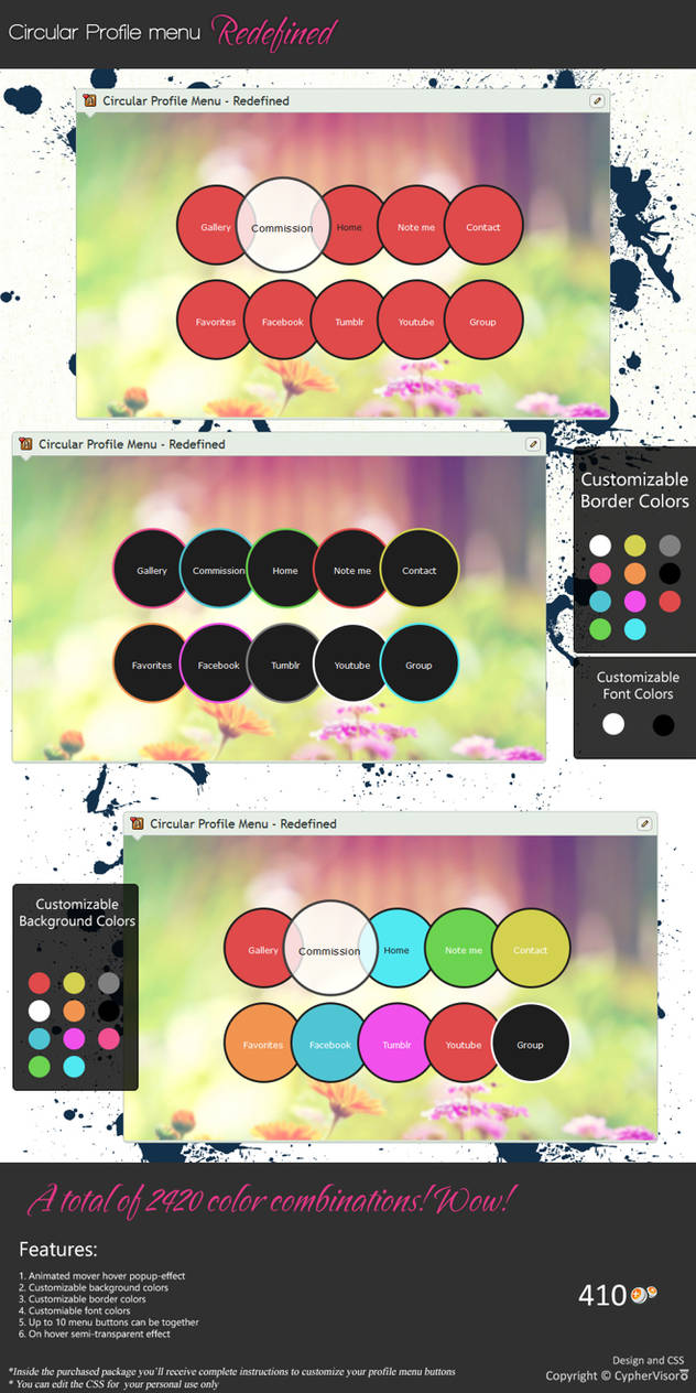 Circular Profile Menu - Redefined by CypherVisor on DeviantArt