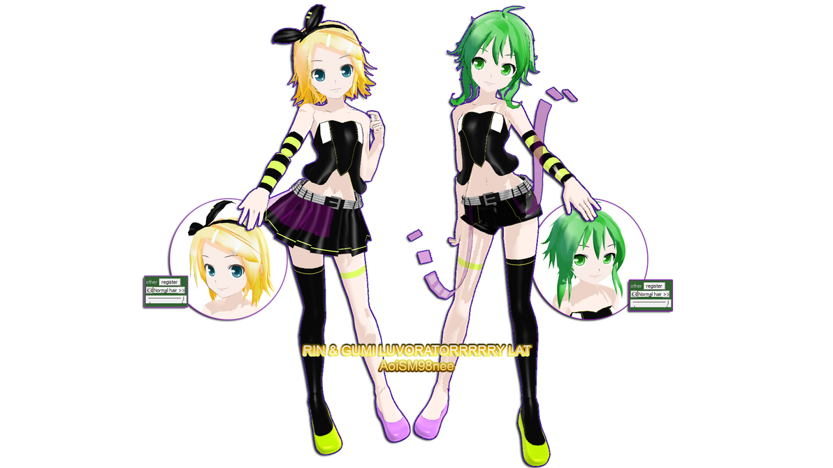 MMD Rin and GUMI Luvoratorrrrry LAT by AoiSM98nee on DeviantArt
