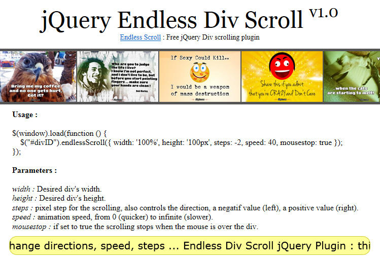 Endless Div Scroll jQuery Plugin by codicode on DeviantArt