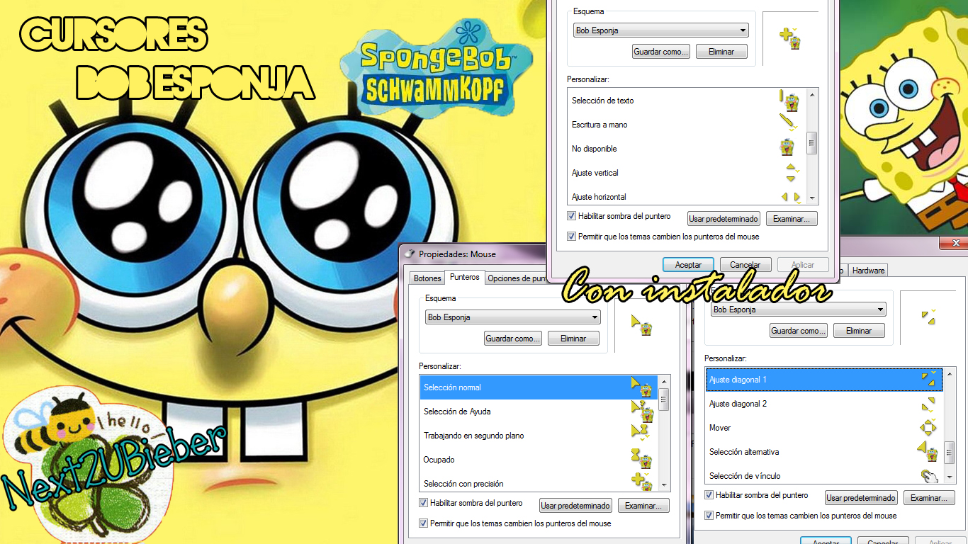 Cursores Bob Esponja (Sponge Bob cursors) by Cursorsandmore on DeviantArt