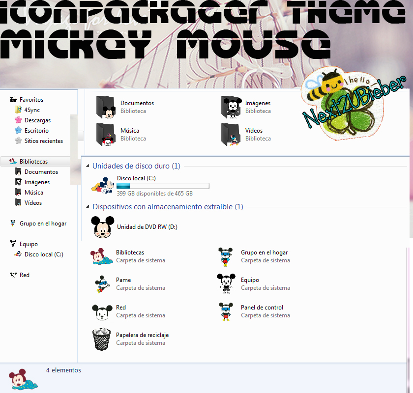 IconPackager theme: Mickey Mouse by Cursorsandmore on DeviantArt