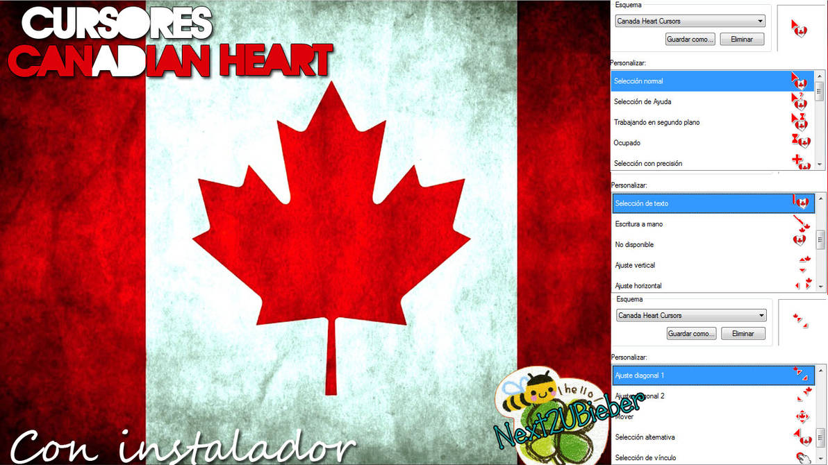 Canadian Heart Cursors by Cursorsandmore on DeviantArt