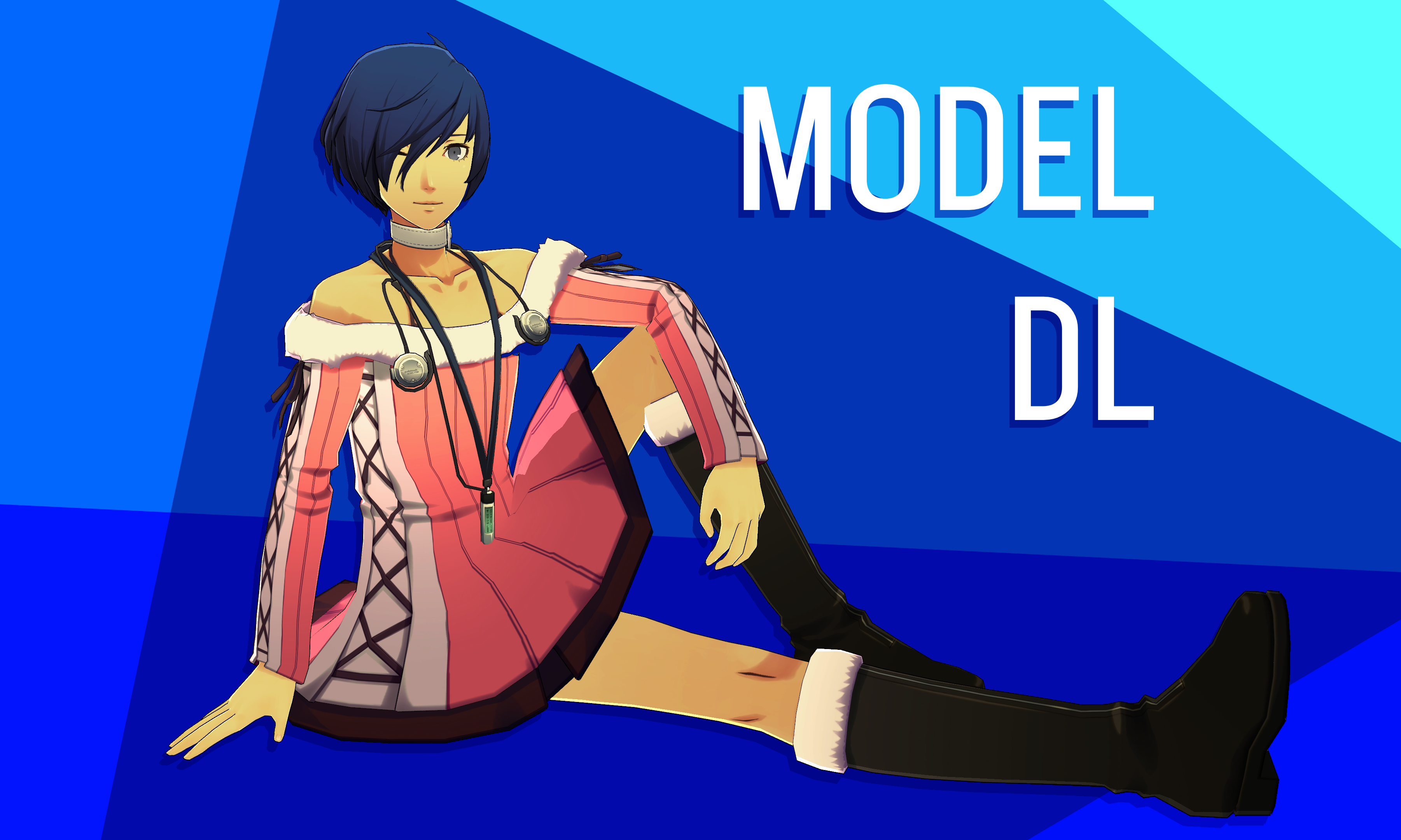 Makoto w/ Yukari's Winter Outfit - Model DL by Paintably on DeviantArt