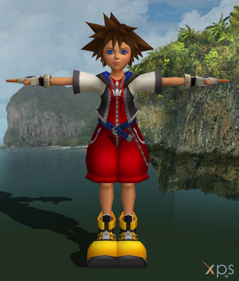Sora KH 1 for XNALara by LexaKiness on DeviantArt