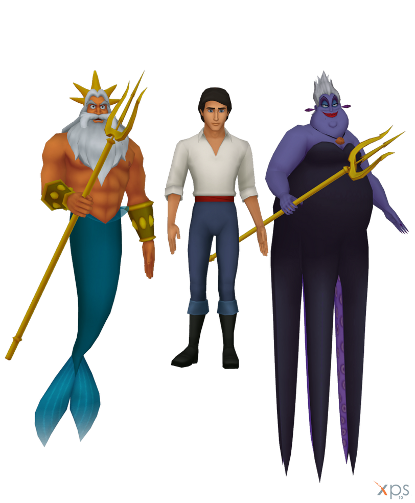 Eric, Triton, Ursula [XPS] by LexaKiness on DeviantArt