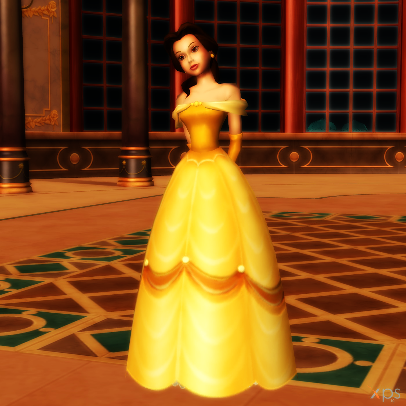 Belle Dress [XPS] by LexaKiness on DeviantArt
