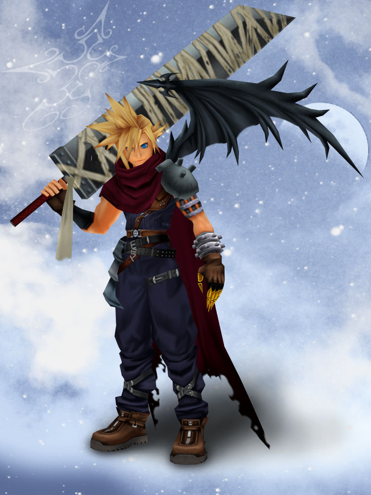 Cloud KH 1 [XPS] by LexaKiness on DeviantArt