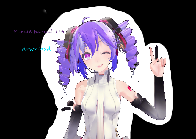 TDA Purple Haired Teto + DL by werecats817 on DeviantArt