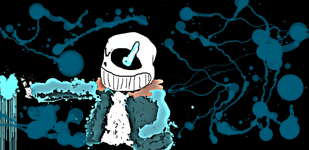 Sans splash blue by Dkfreeway on DeviantArt