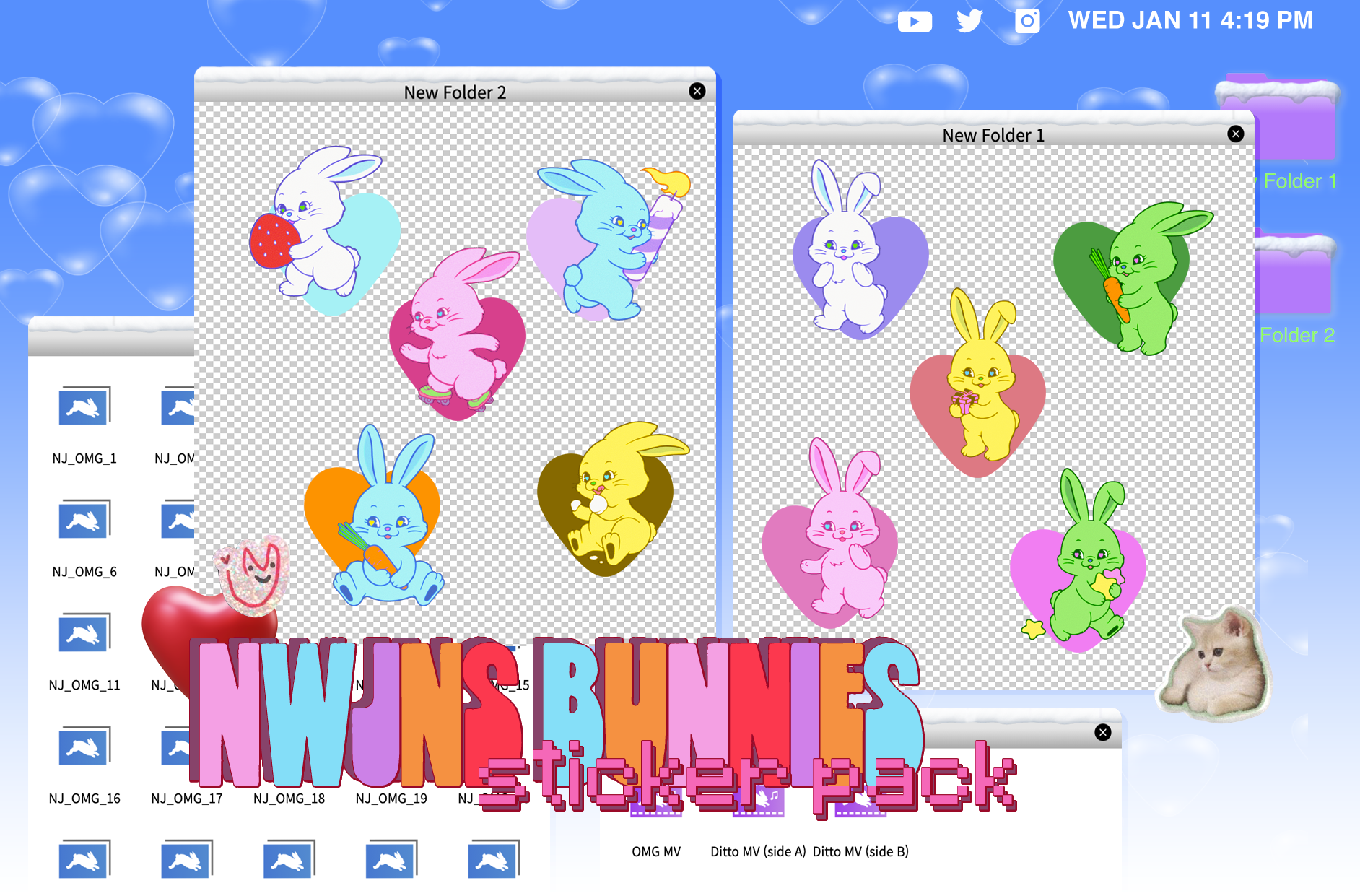 NewJeans Bunnies sticker pack by miyouuu on DeviantArt