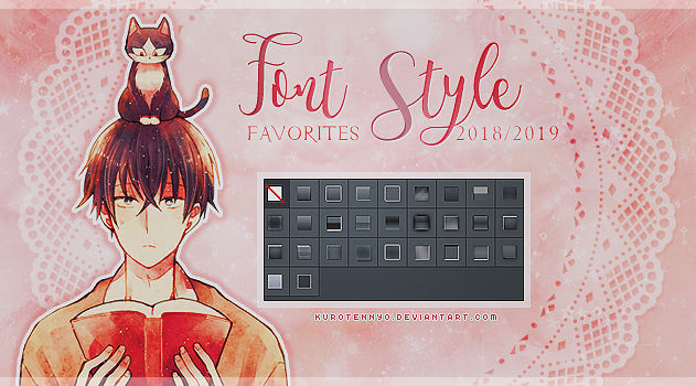 Font Style Pack #01 - My favorites 2OI8/2OI9 by Legilia on DeviantArt