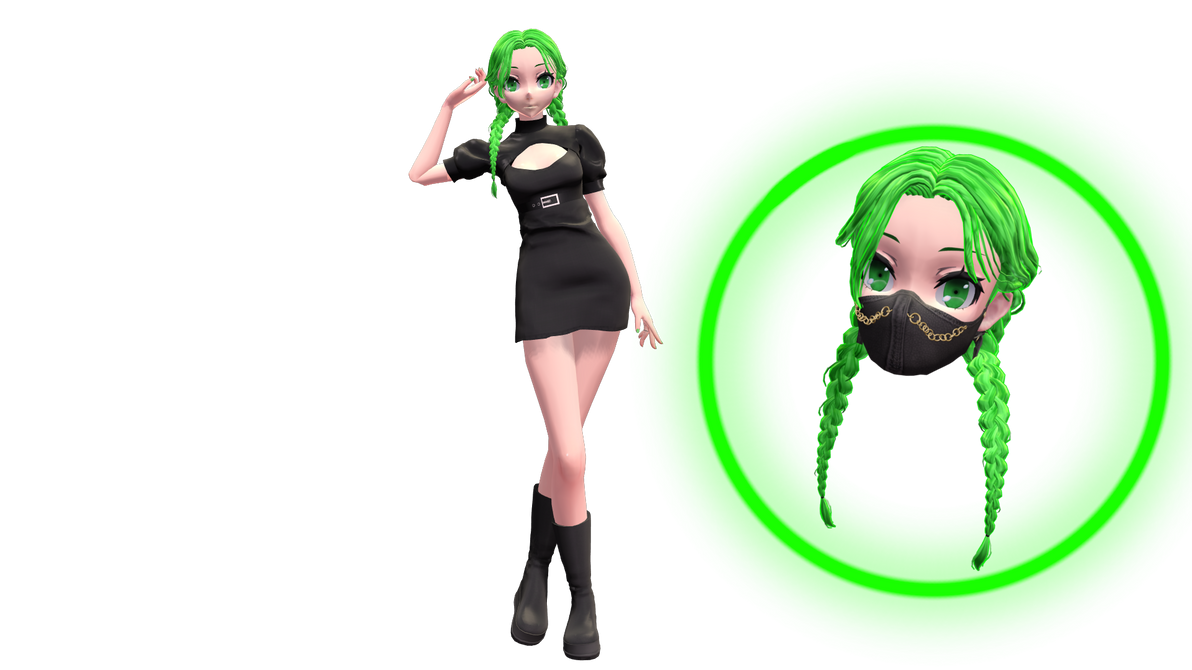 Mmd Gumi Black Dress W Mask Model Dl By Filipinanina On Deviantart
