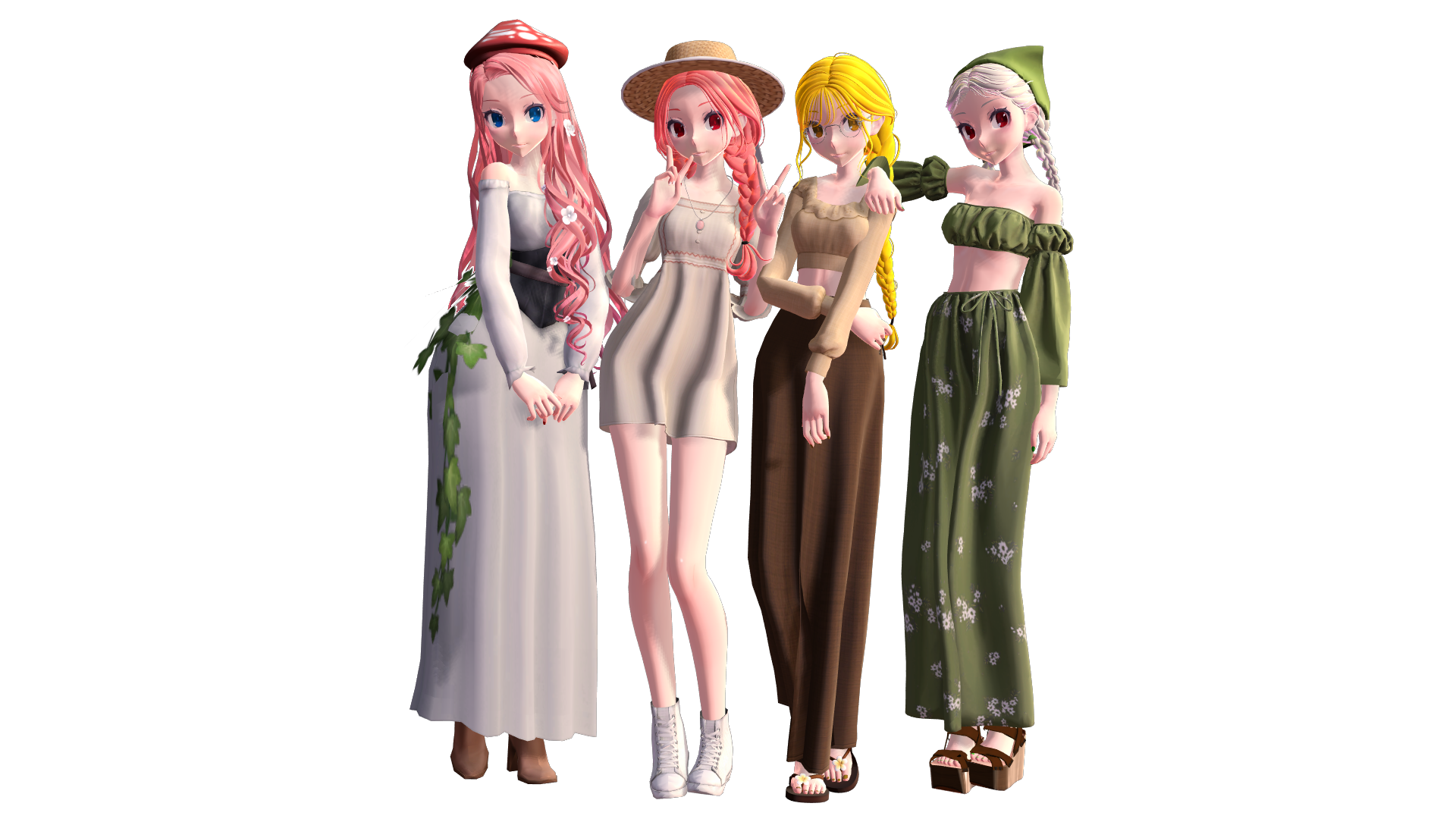 [MMD] Cottagecore Girls Model Pack + DL by FilipinaNina on DeviantArt
