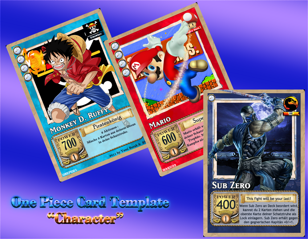 One Piece Card Template - Character by YamiBurak on DeviantArt