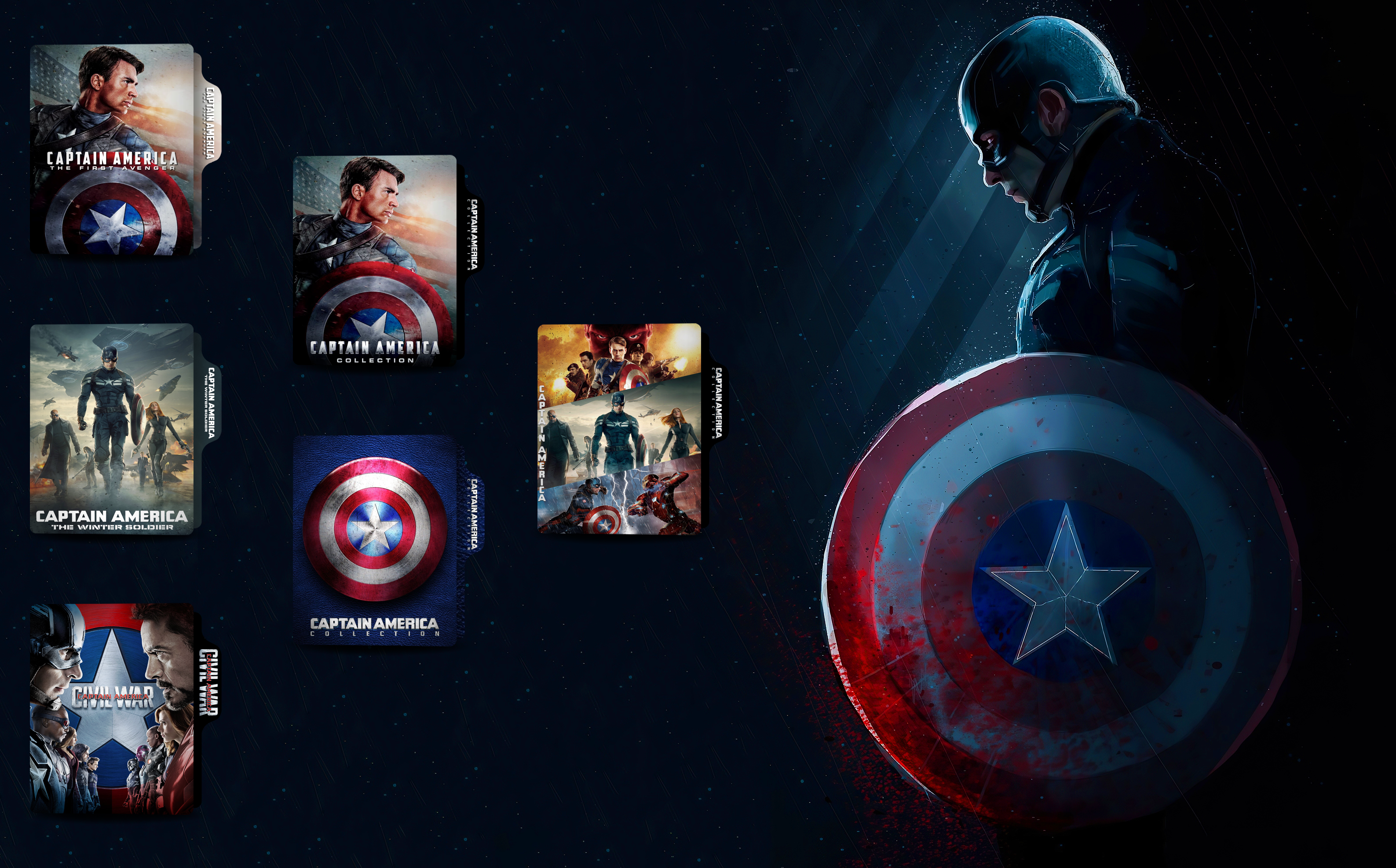 Captain America Trilogy Folder Icon by genralhd on DeviantArt