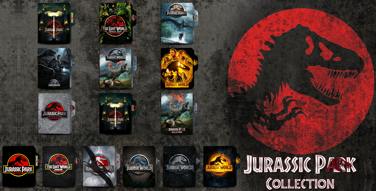 Jurassic Park Collection Folder Icon By Mamadnobarii On Deviantart