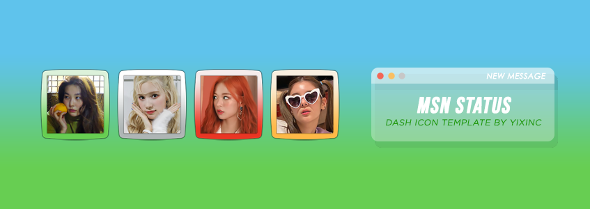 MSN STATUS: dash icon template by yixinc ! by yixinc on DeviantArt