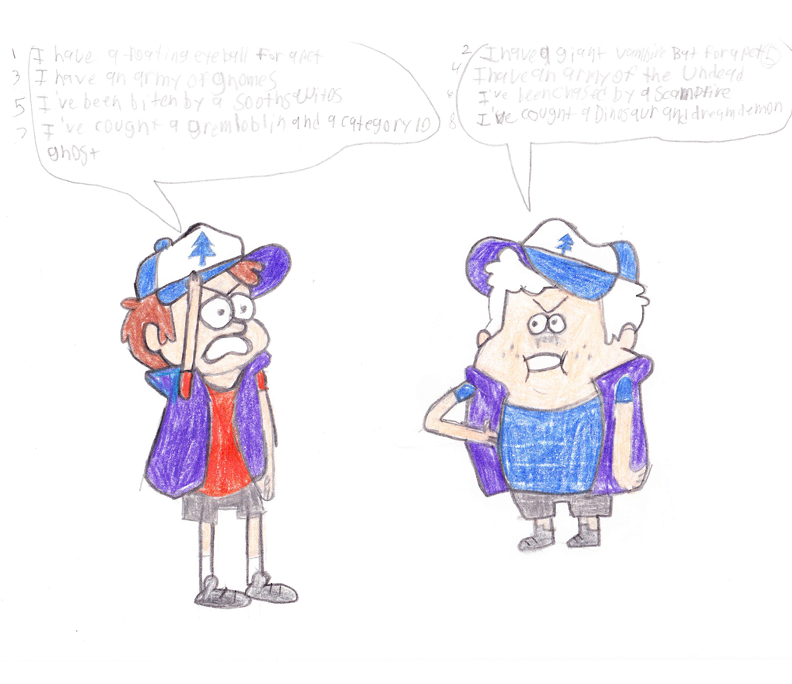 Dipper And Reverse Gidian One Up by A-nonymous001 on DeviantArt
