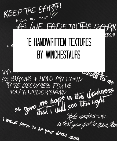 Handwritten Textures 1 by winchestaurs on DeviantArt