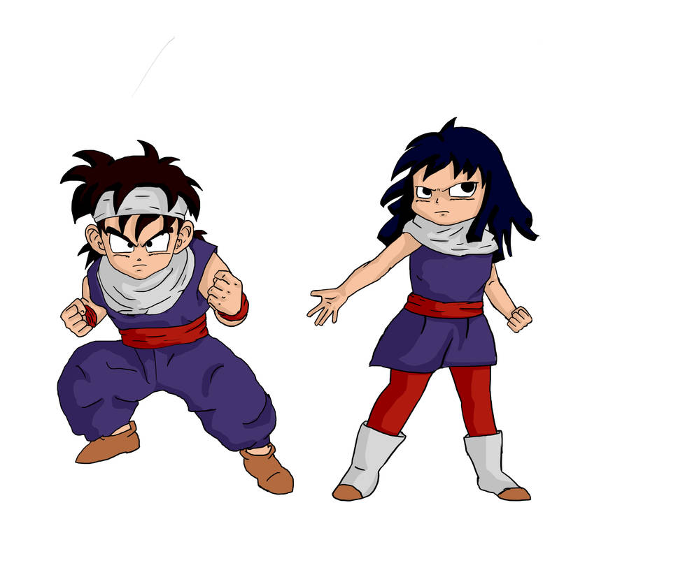gohan and his sister by soloyo1332 on DeviantArt
