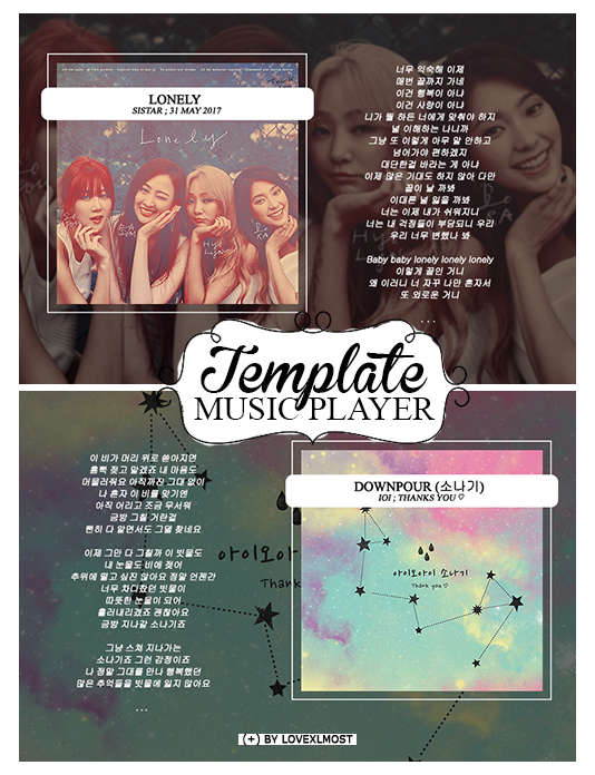 Template 42 Music player ( + ) plantilla editable by lovexlmost on ...