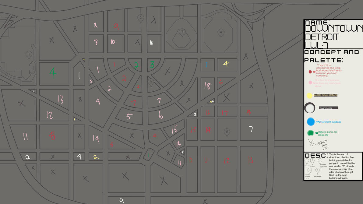 Map of Downtown Detroit by AfroSoulStudio on DeviantArt