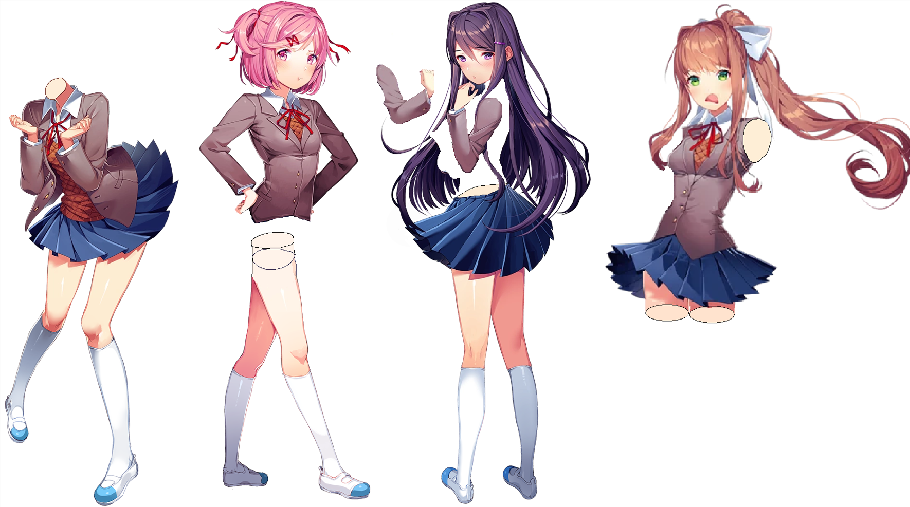 DDLC in pieces by 4n0nYm0u58r0w53r on DeviantArt
