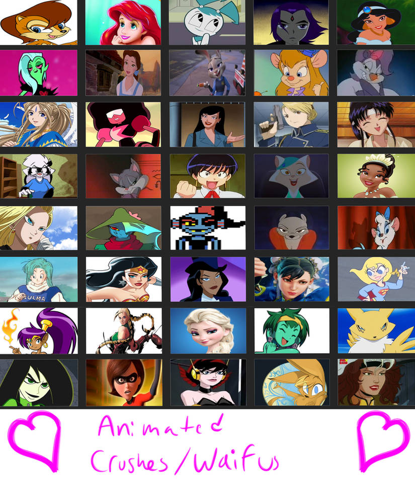 Animated Crushes/Waifu Chart by CHCHcartoons on DeviantArt
