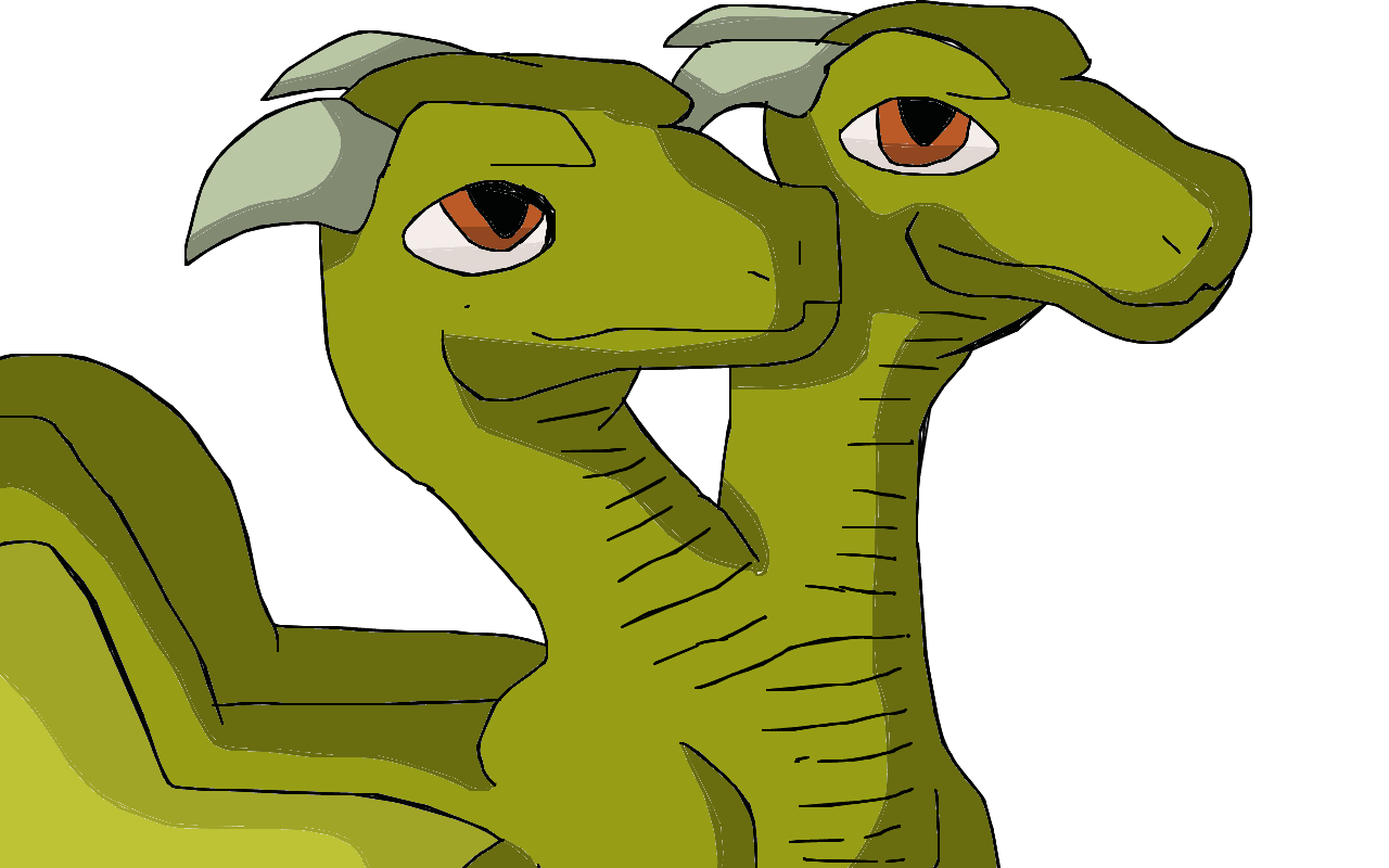 Two Headed Dragon Cartoon