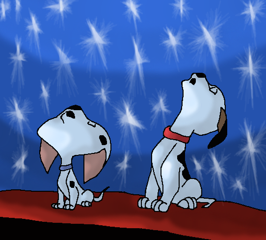 Lucky and Cadpig howling by Mojo1985 on DeviantArt