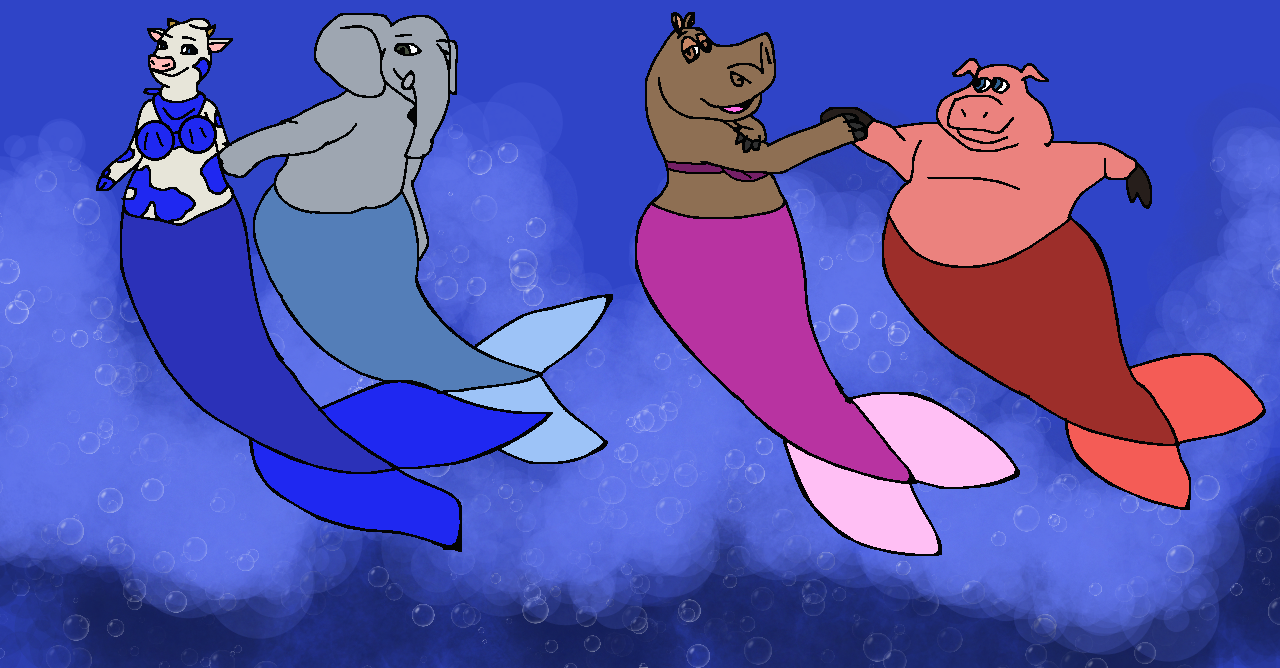 2 couples as mermaids 2 by Mojo1985 on DeviantArt
