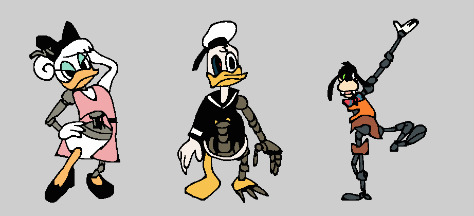 2017 versions of animatronics from Epic Mickey by Mojo1985 on DeviantArt