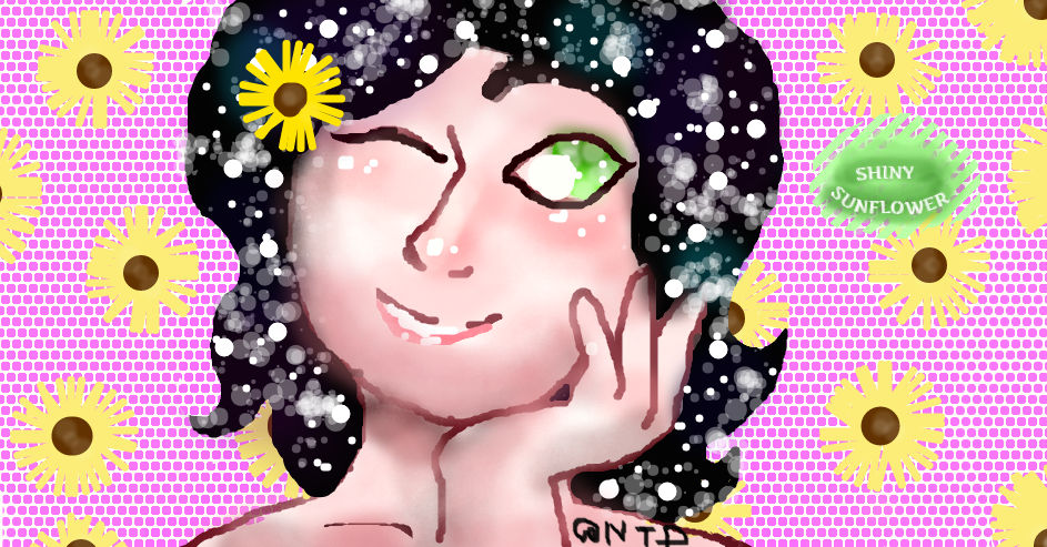 Shiny Sunflower - Made with the mouse :3 .-. by NicktheDust on DeviantArt