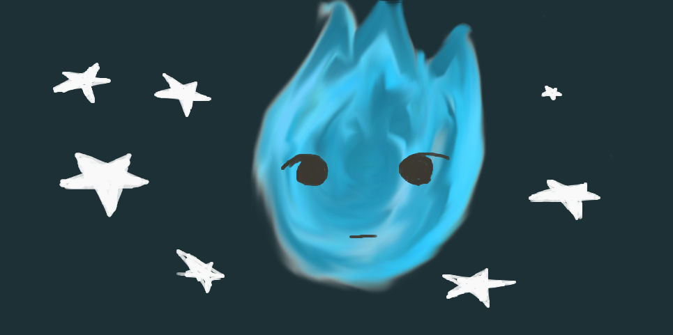 Little Blue Flame in the night sky by HaruxBaron4eva12 on DeviantArt