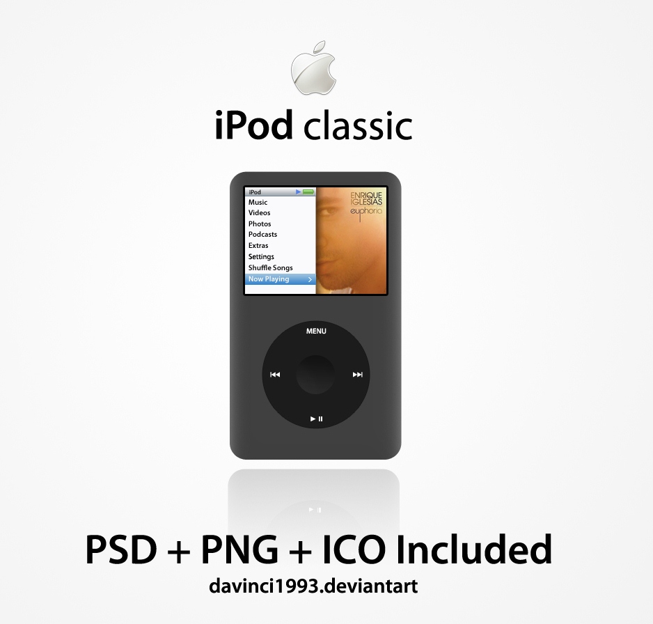 iPod Classic PSD + PNG + ICO by davinci1993 on DeviantArt
