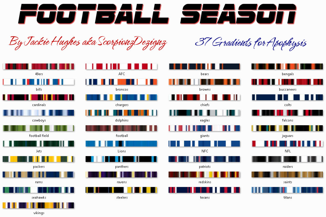 Football Season Gradient Pack by ScorpionzDezignz on DeviantArt