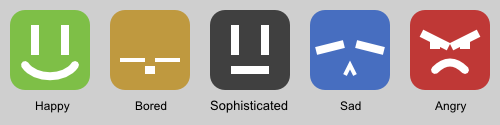 Happy, bored, sad, angry and sophisticated by Ovilia1024 on DeviantArt