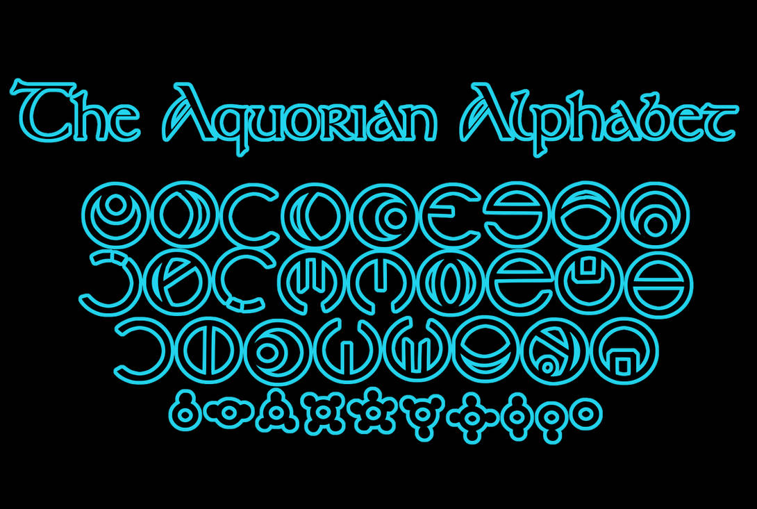 The Aquorian Alphabet by Gods-of-Hireath on DeviantArt