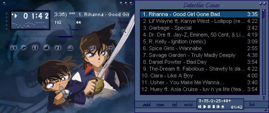Detective Conan winamp skin (Conan + Ran) by lunarmiko on DeviantArt