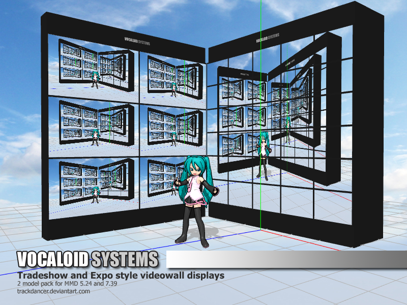 MMD Accessory - Video Walls by Trackdancer on DeviantArt