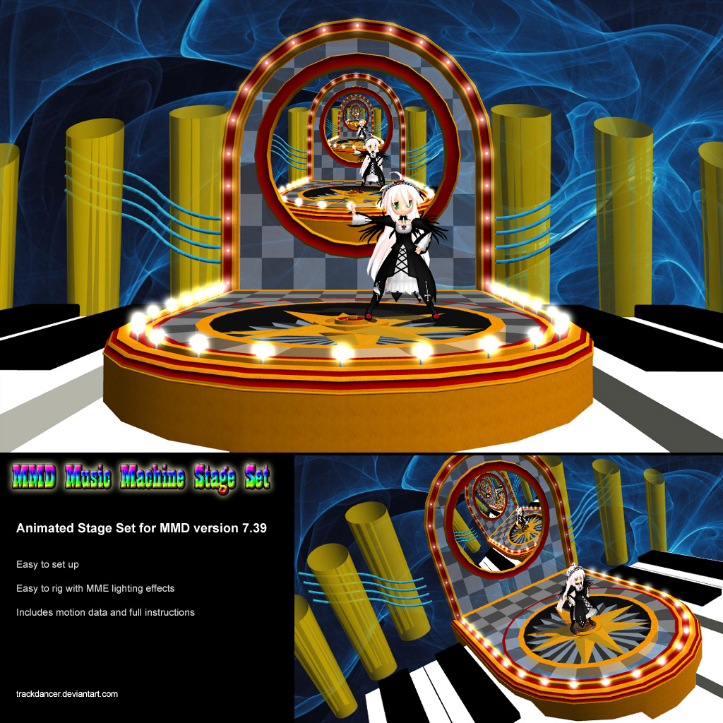 MMD Music Machine Stage Set by Trackdancer on DeviantArt
