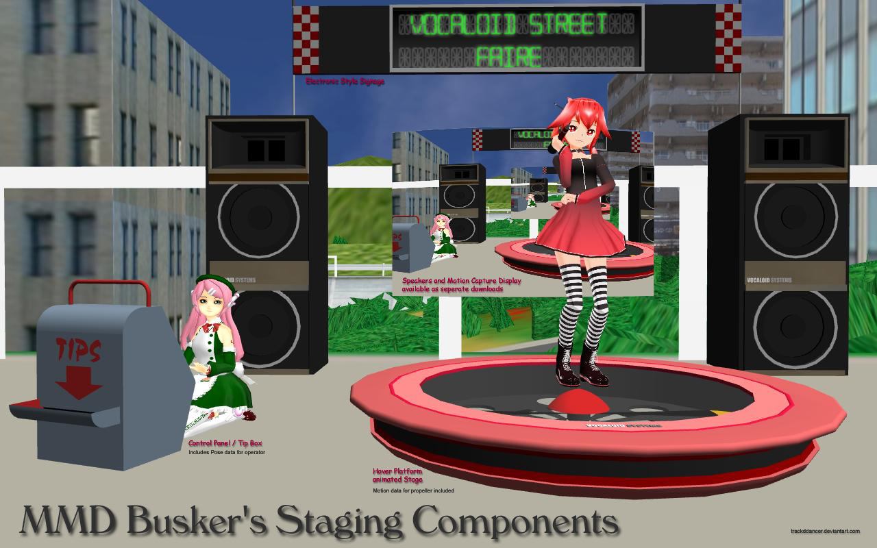 MMD Busker's Stage Components Set by Trackdancer on DeviantArt