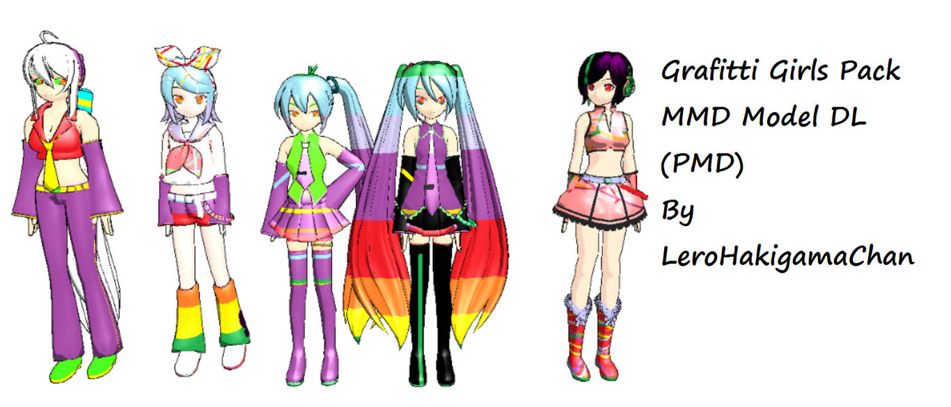 Graffiti Girls Pack MMD Download by Lero-Hakigama-Chan on DeviantArt