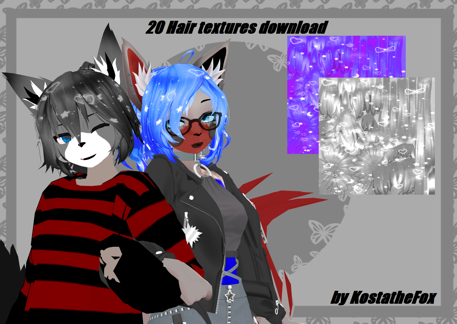 [MMD]Hair textures download by KostatheFox on DeviantArt