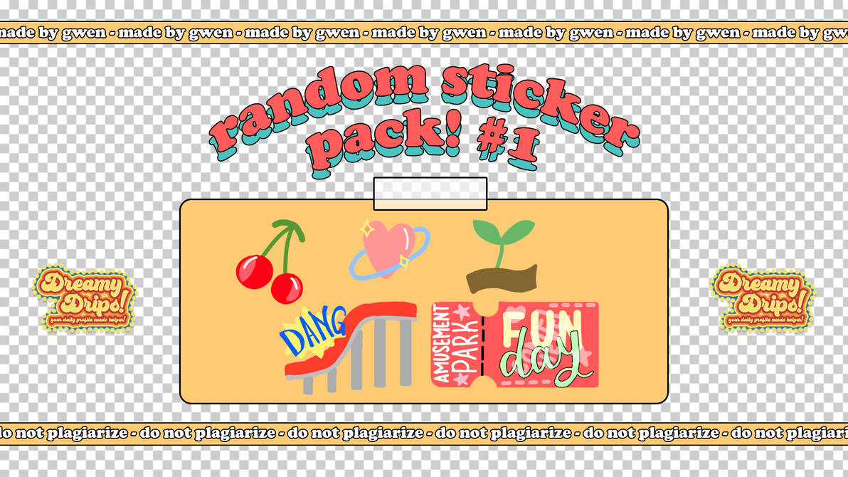 random sticker pack #1 by gwen! by dreamydrips on DeviantArt