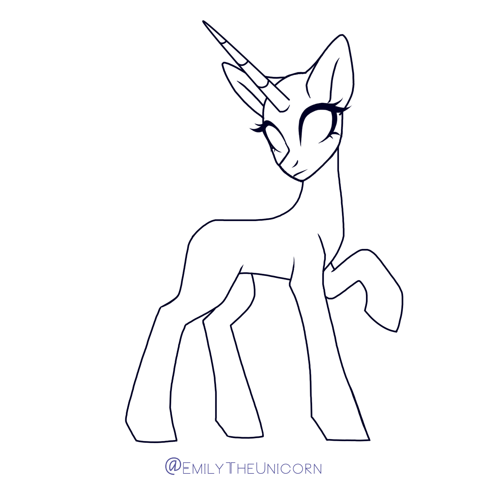 F2U Pony Base by x-EmilyTheUnicorn-x on DeviantArt