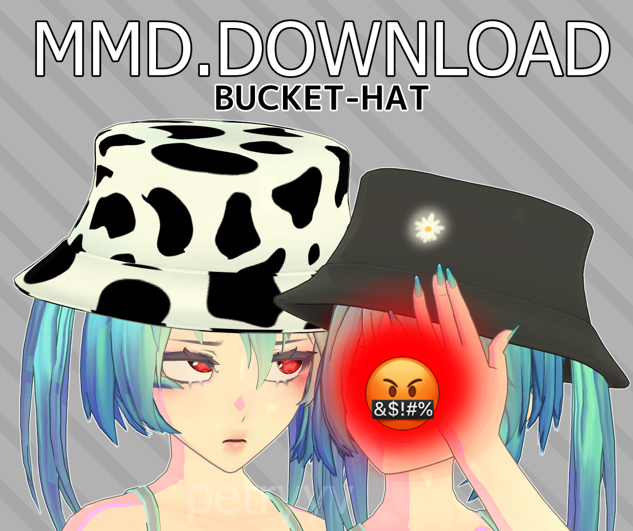 Hat Bucket mmd +DL by Petryyv on DeviantArt