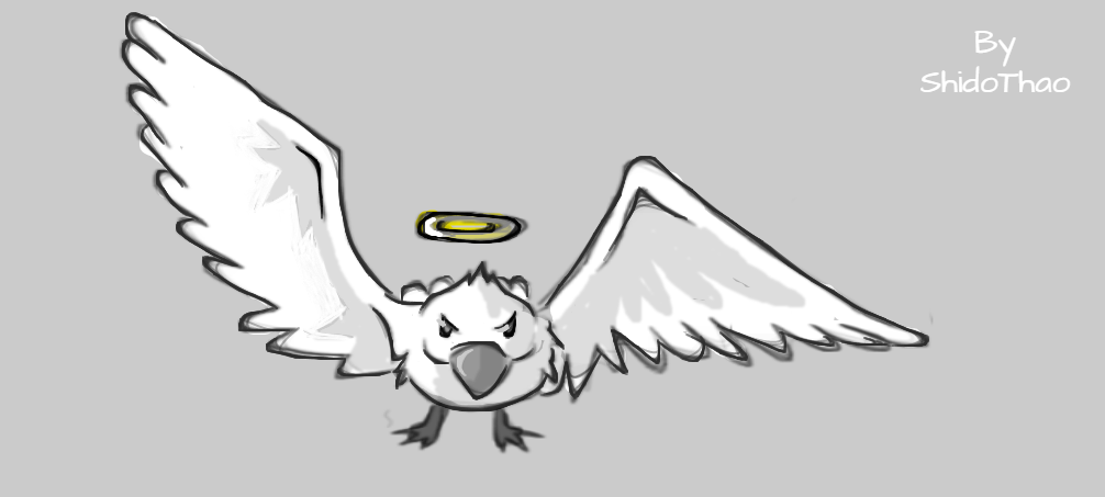 White Halo Bird by shidothao on DeviantArt
